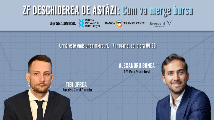 ZF Deschiderea de astăzi la Bursă. Alexandru Bonea, Meta Estate Trust ...